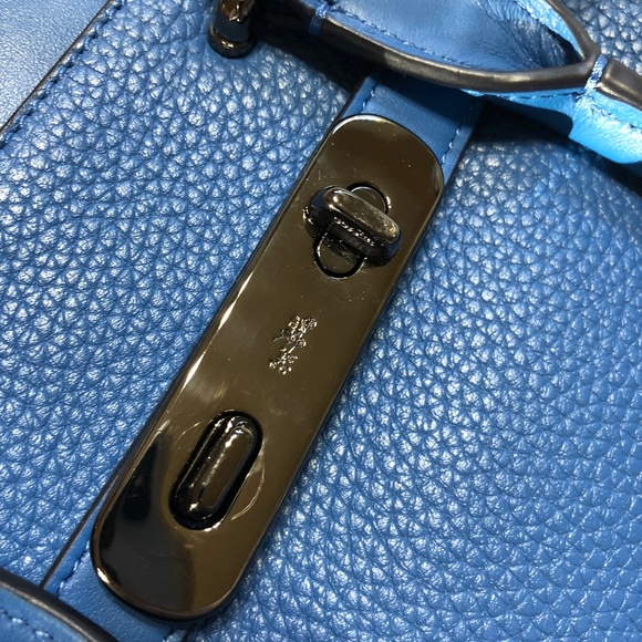 Coach | Bags | Coach Swagger 27 Azure Pebbled Leather Satchel | Poshmark